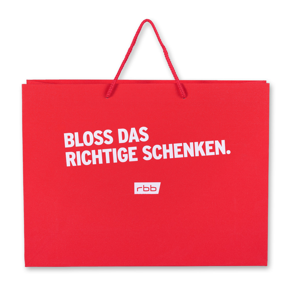 rbb - Geschenktüte - Bloss das Richtige schenken